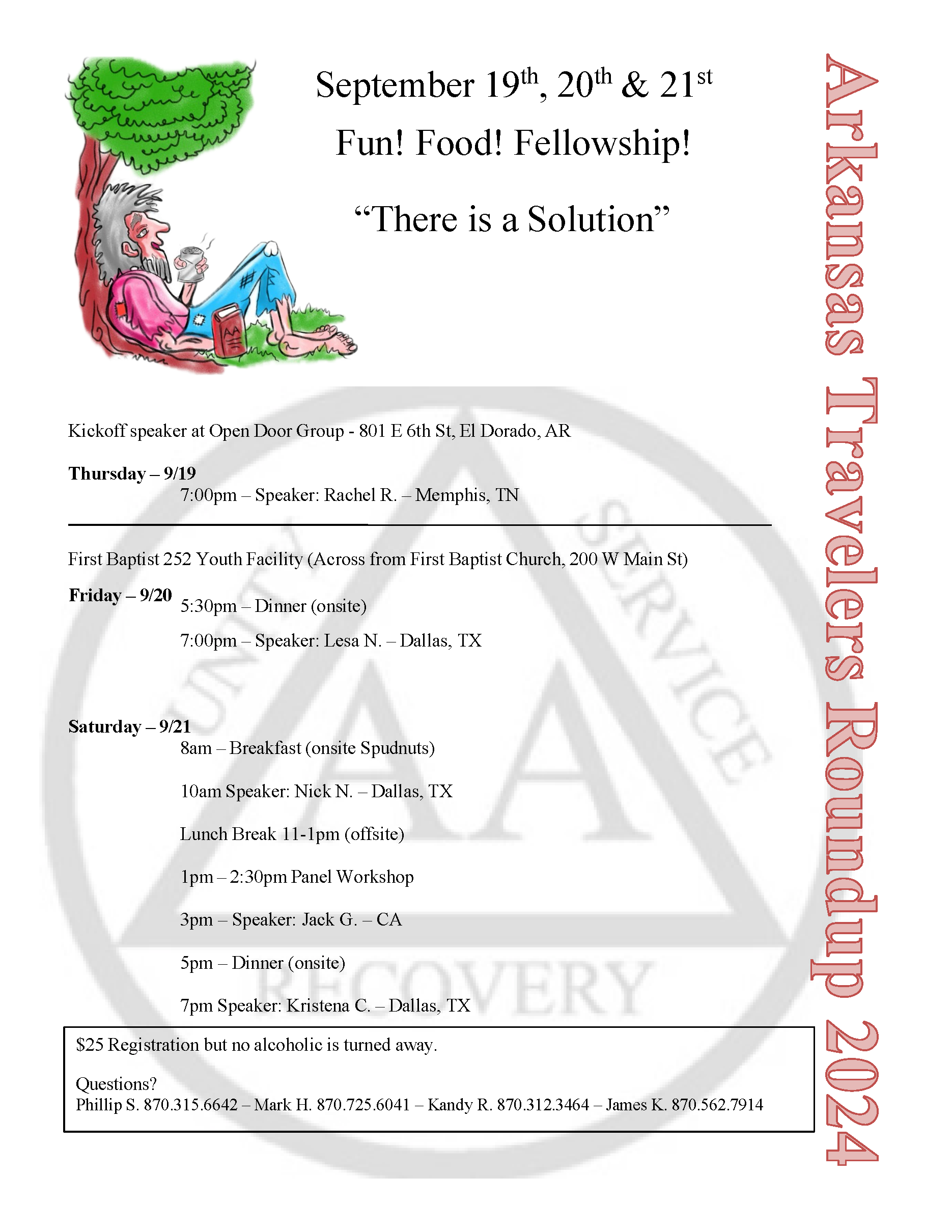 Events from September 7 – November 14, 2025 – Arkansas Area 4